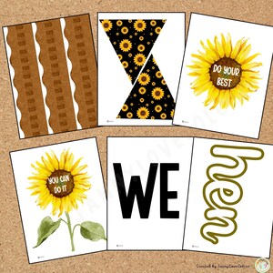 Spring Sunflower Classroom Bulletin Board Decor (printable, Editable ...