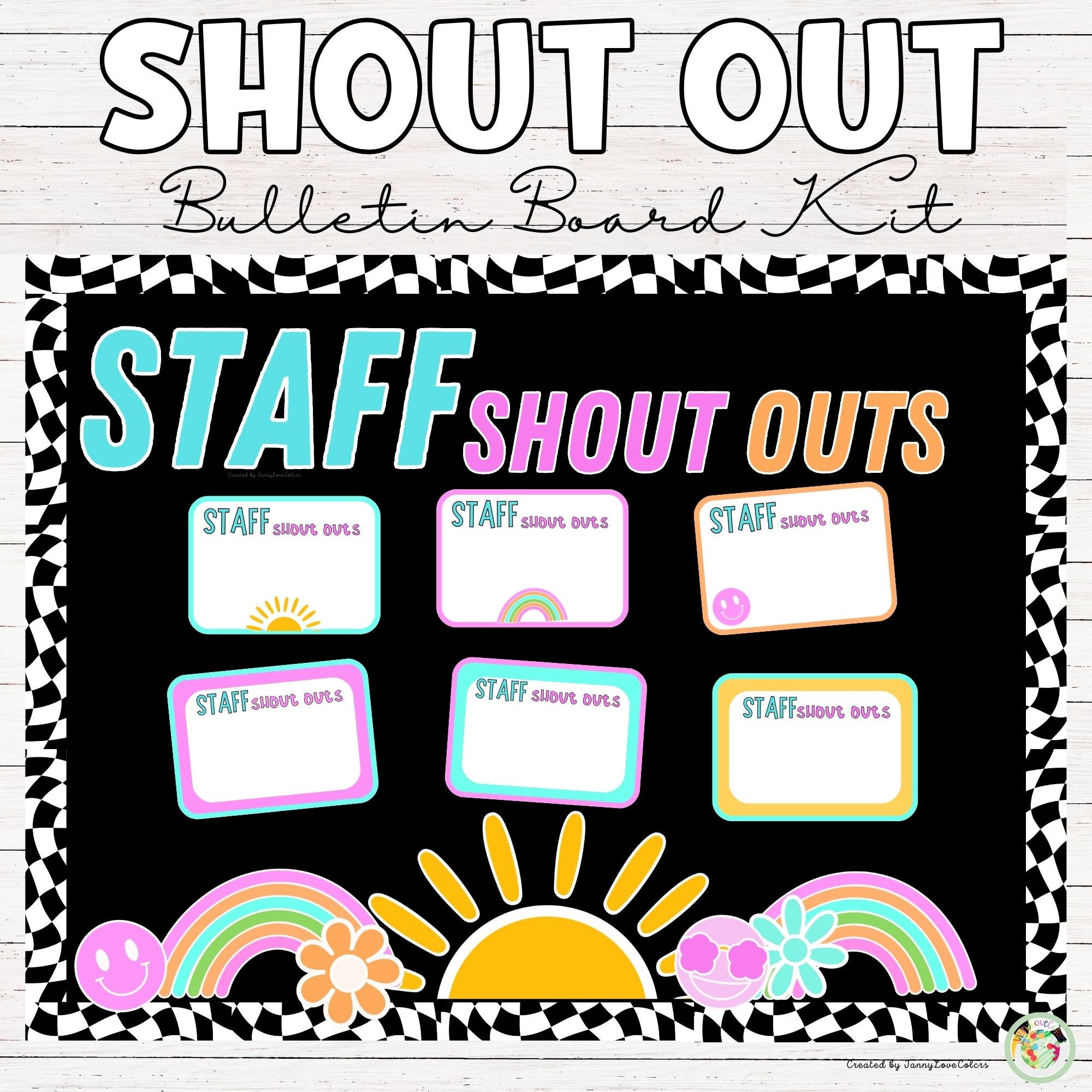 Staff Shout Out Bulletin Board, Appreciation Shout Out Card, Printable ...