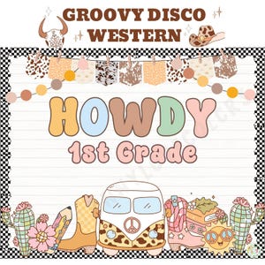 Groovy Disco Western Classroom Decor Bundle (editable PPT) - Etsy