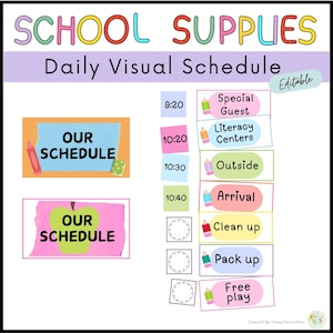 School Supplies Classroom Decor Bundle Digital Download - Etsy