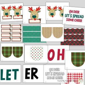 Reindeer Christmas Bulletin Board Kit: Classroom Winter Decor ...