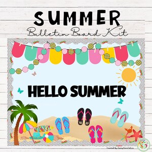 Summer Flip Flop Bulletin Board | Summer Decor | End of Year Bulletin ...