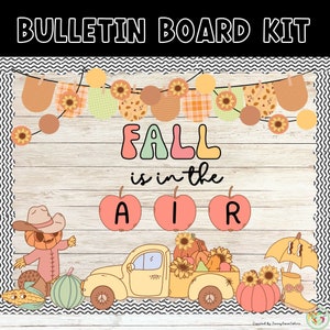 Retro Fall Bulletin Board Kit: Autumn Classroom Decor (PDF Files - Etsy