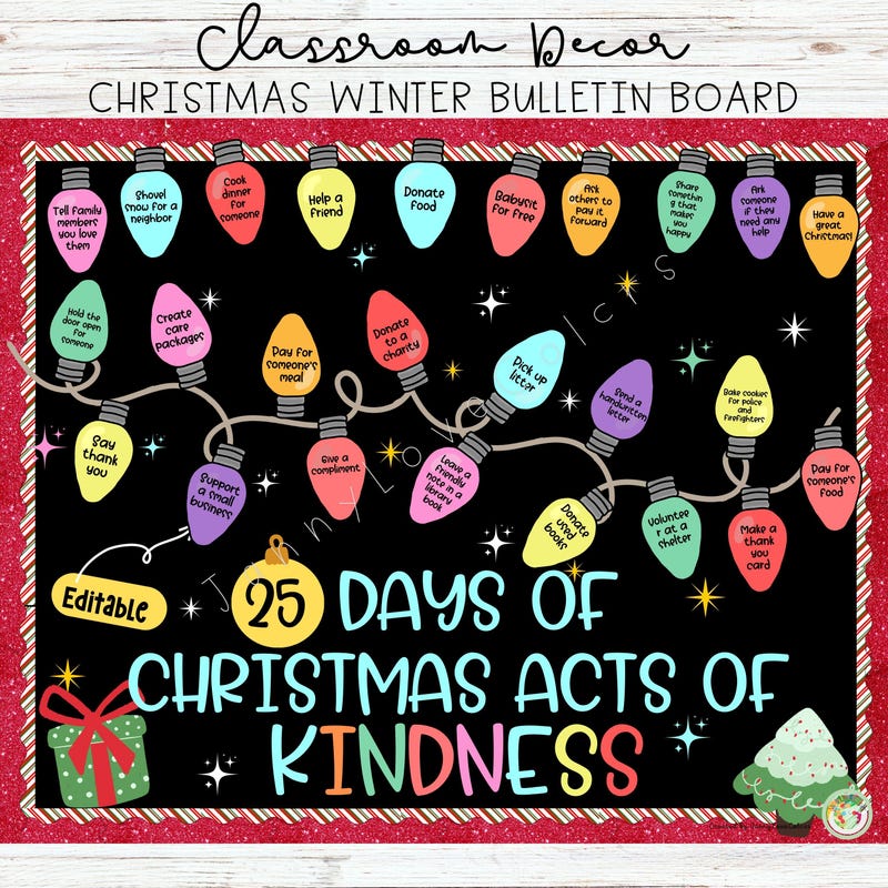 Christmas Lights Bulletin Board - Etsy