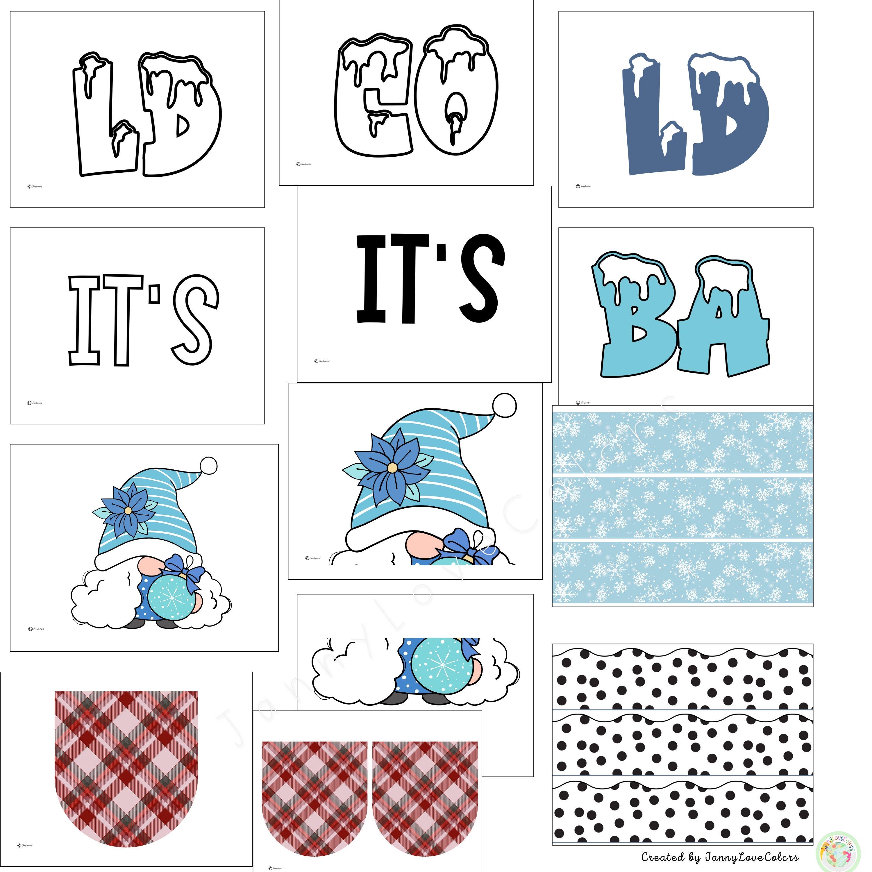 Winter Gnomes Bulletin Board Kit: January Classroom Decor (PDF) - Etsy