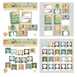 Safari Classroom Decor Bundle: Neutral Animal Theme (digital Download ...