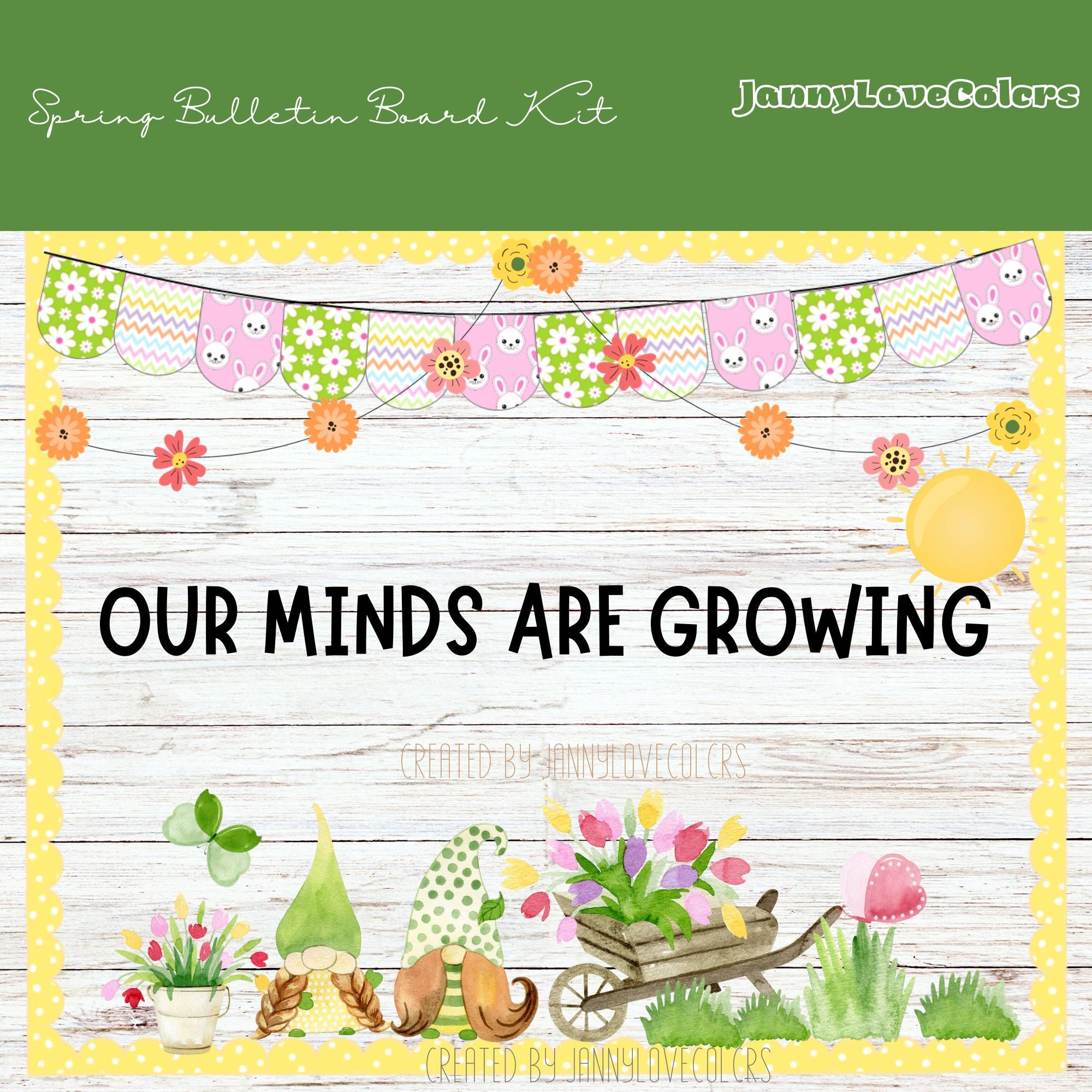 Spring Bulletin Board Kit: Classroom Decor Printable (PDF) - Etsy