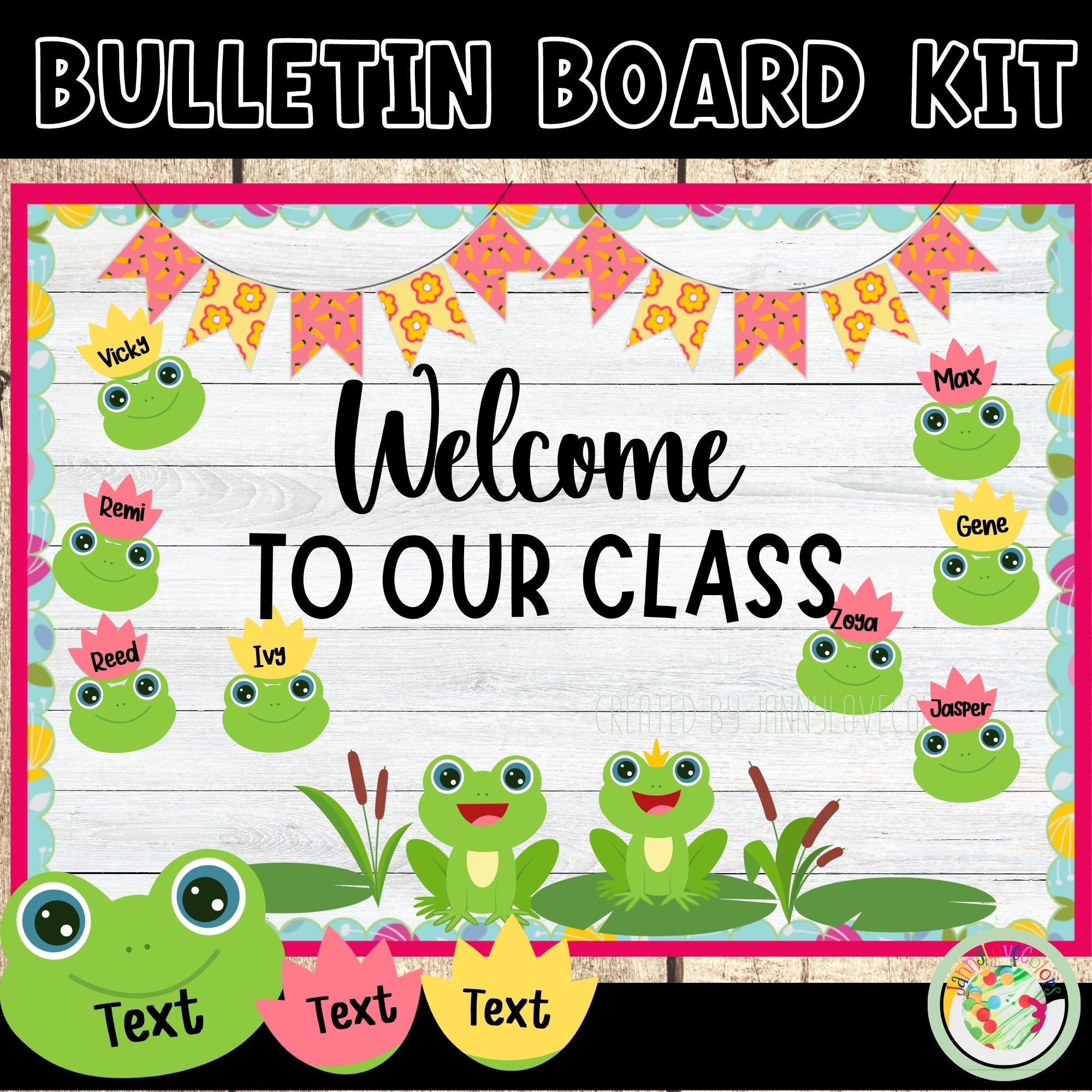 Frog Bulletin Board Ideas and Door Decor Christian Bulletin Board Kit ...