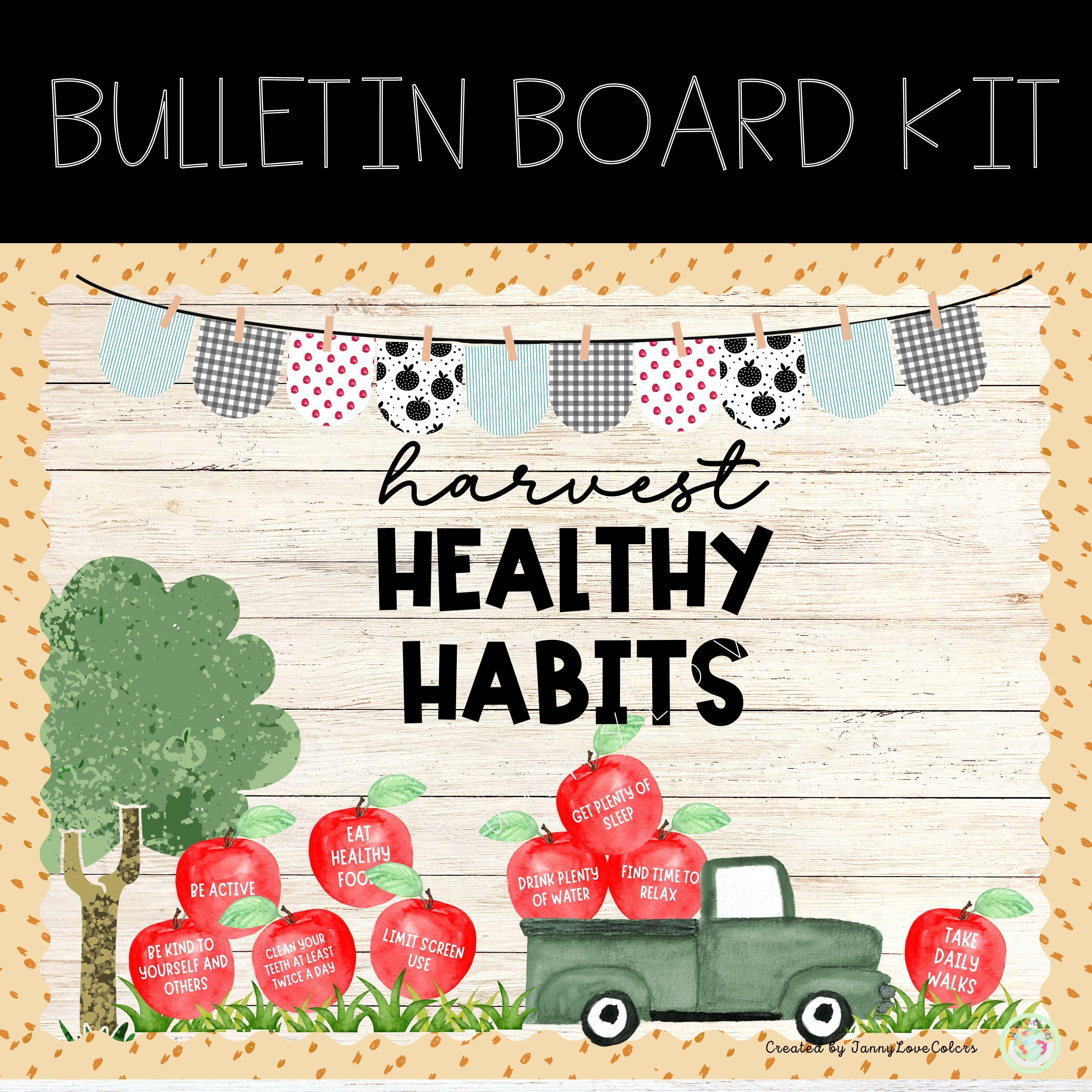 Fall for Healthy Habits Bulletin Board Kit Nurse Health Office ...