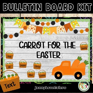 Easter Spring Door Display, Bulletin Board Kit, Carrot for the Easter ...