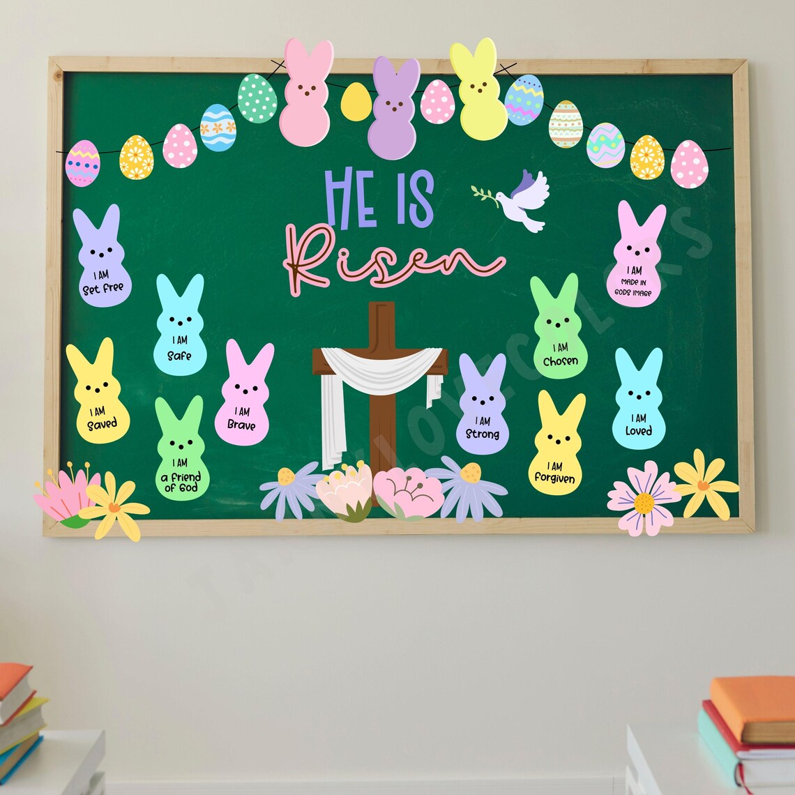 Christian Easter Bulletin Board Kit: Spring Classroom Decor (PDF File ...