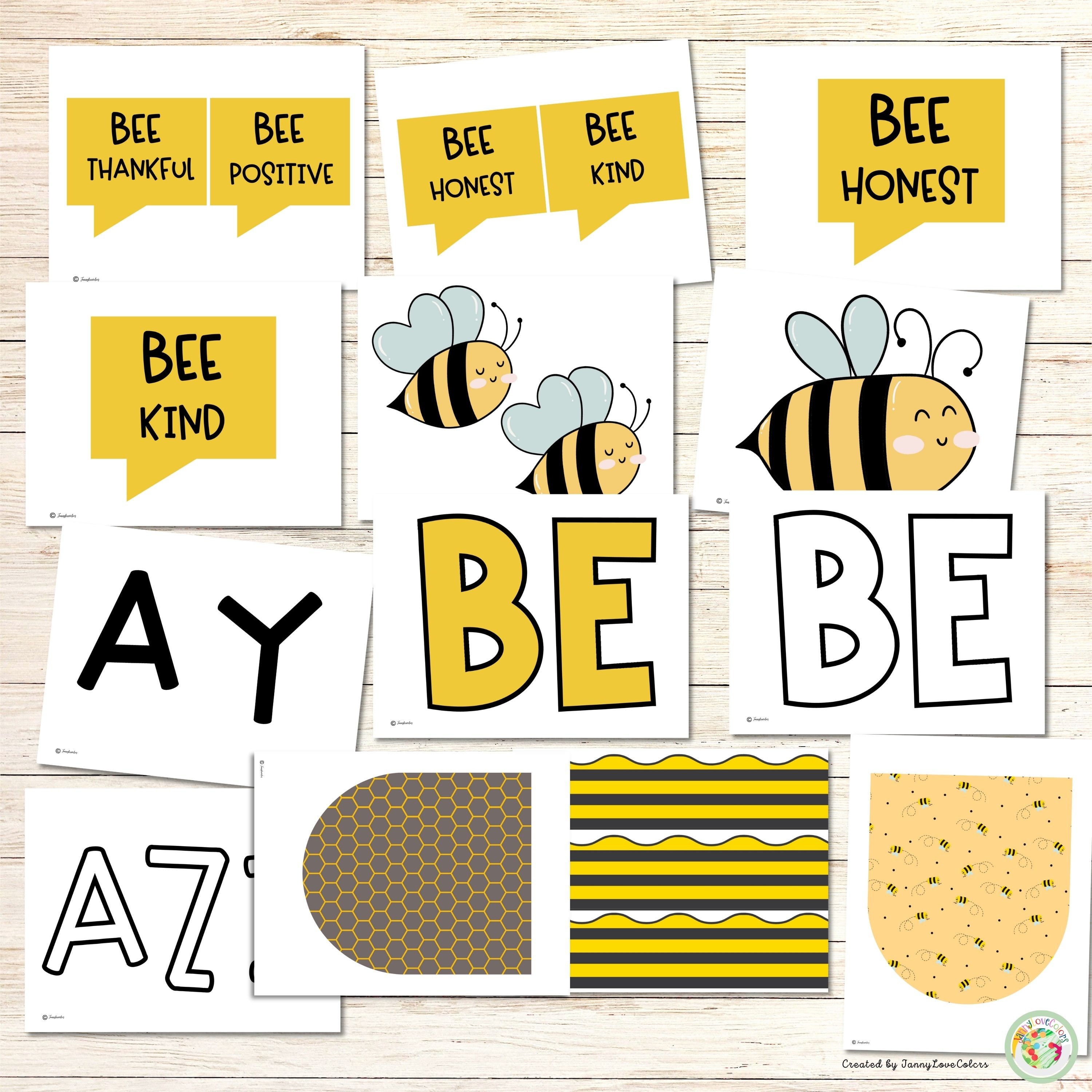 Bee Classroom Bulletin Board Kit | Printable Decor (digital Download ...