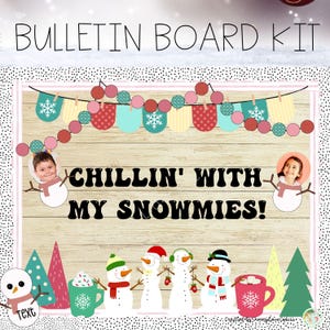 Snow Bulletin Board | Winter Bulletin Board | Snowman Decor | Door ...