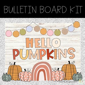 Fall Bulletin Board and Fall Door Decor, Pumpkin Bulletin Board ...