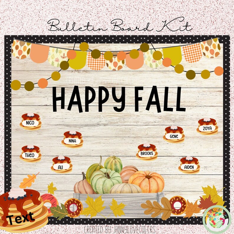 Fall Bulletin Board or Door Decor Kit Pumpkins Bulletin Board - Etsy