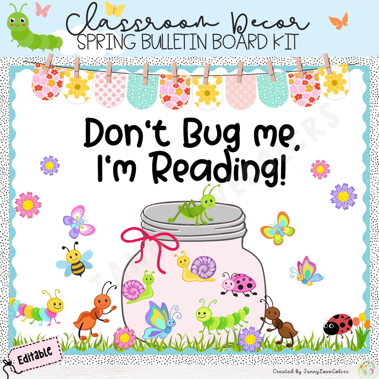 Buggy Spring Bulletin Board Kit: Classroom Decor (editable) - Etsy