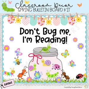 Spring Bulletin Board Kit | Buggy About Spring Classroom Decor | Easy ...