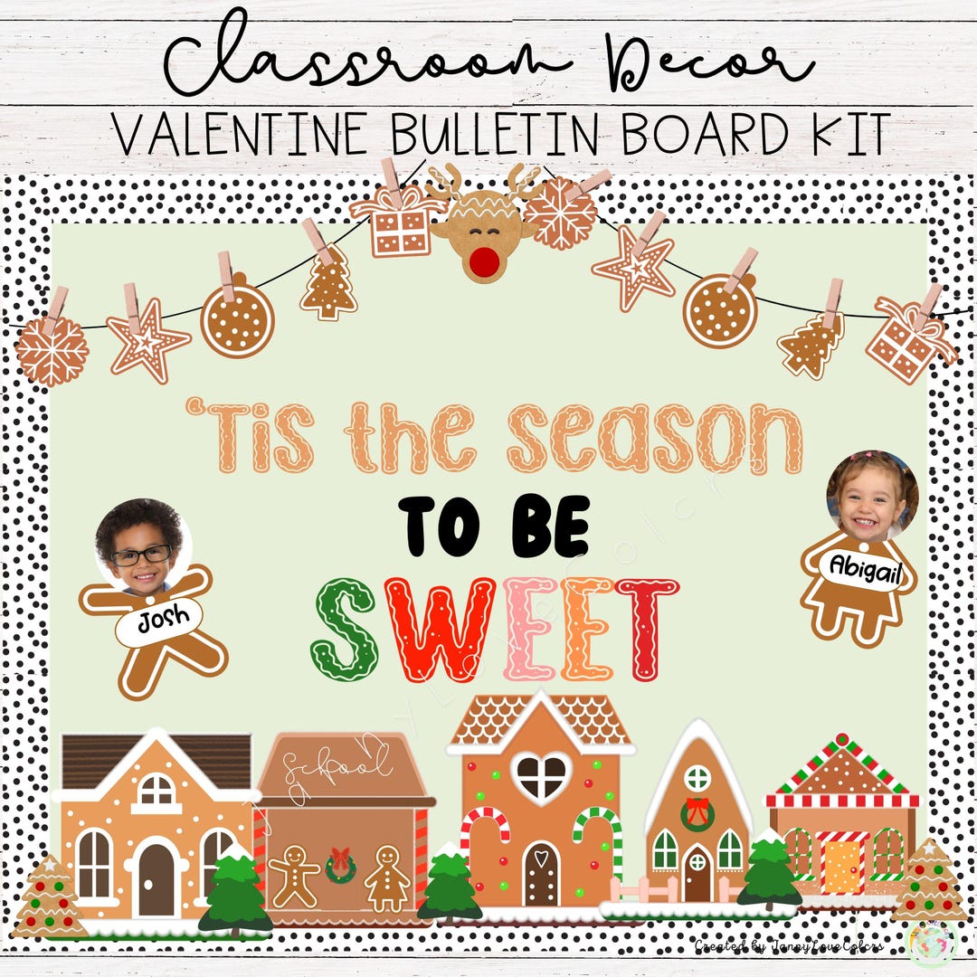 Christmas Bulletin Board Kit | Gingerbread | December Class Decor ...