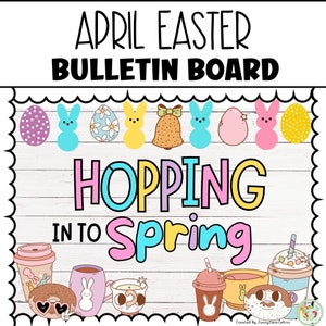 Chillin' With My Peeps Bulletin Board Kit | Spring April Easter Decor ...