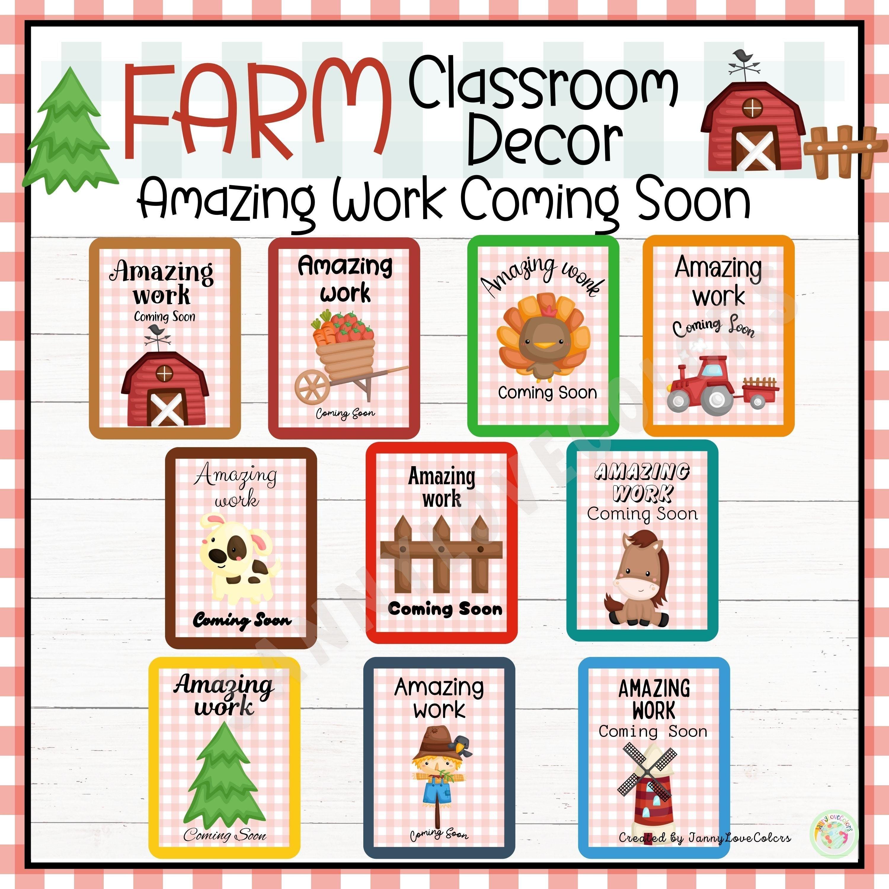 Farm Classroom Decor Bundle: Editable Teacher Resources - Etsy