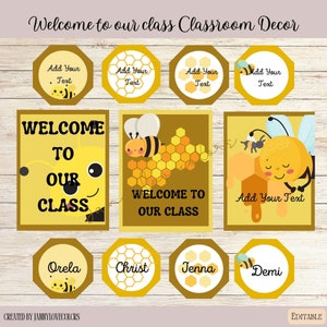 BEE Classroom Decor BUNDLE Printable Back to School Classroom ...