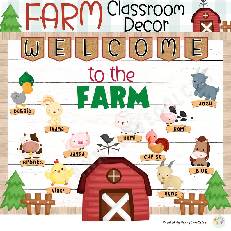 Farm Classroom Decor Bundle: Editable Teacher Resources - Etsy