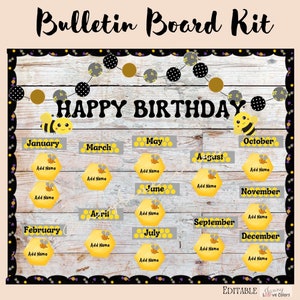 Bee Birthday Display Bulletin Board Bee Classroom Theme - Etsy