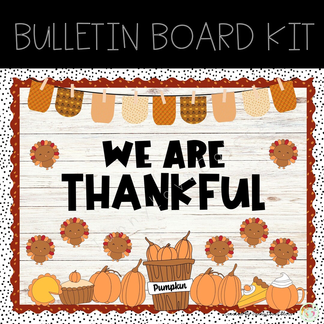 Fall Bulletin Board and Fall Door Decor Thanksgiving - November ...