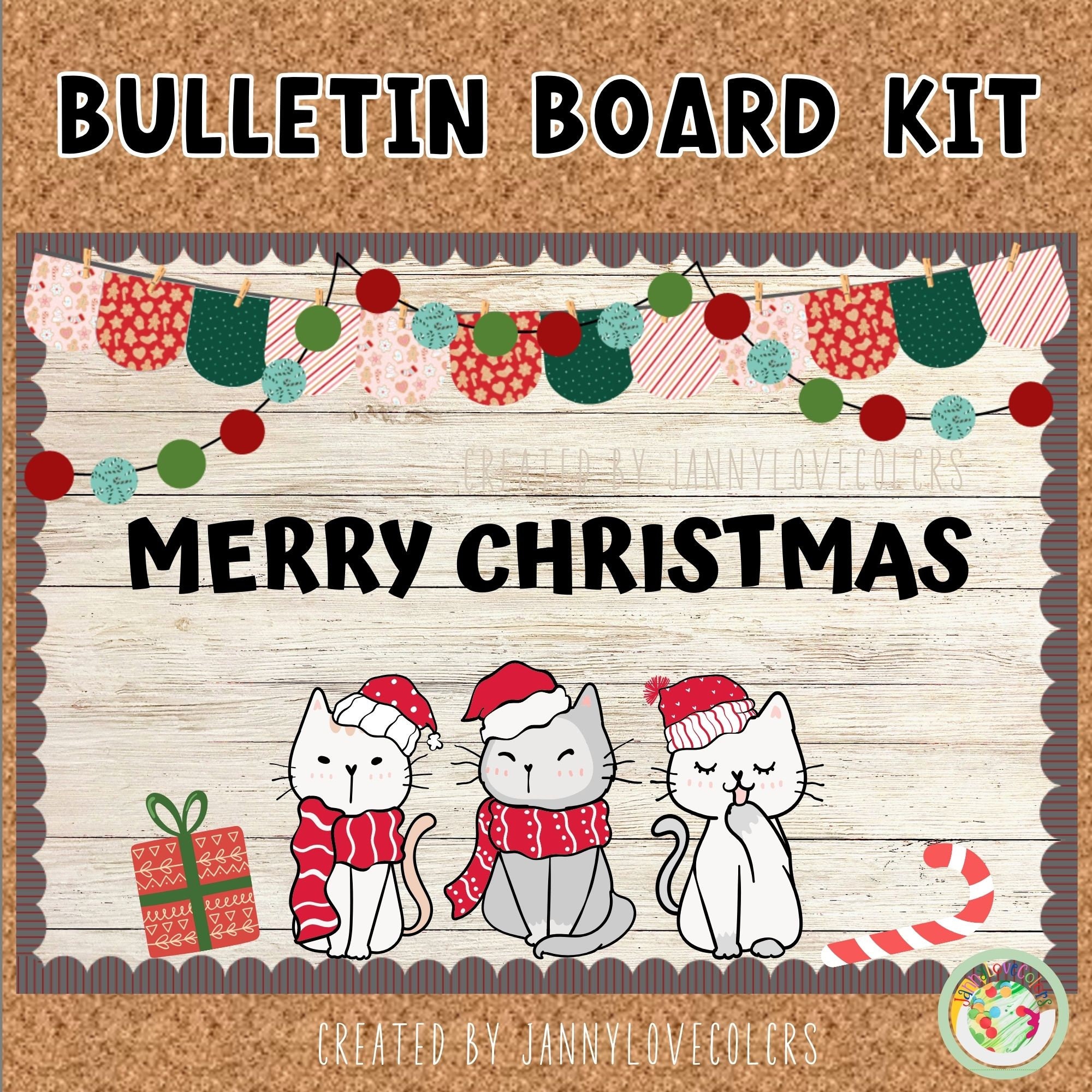 Christmas Bulletin Board Kit or Door Decoration December, Bulletin ...