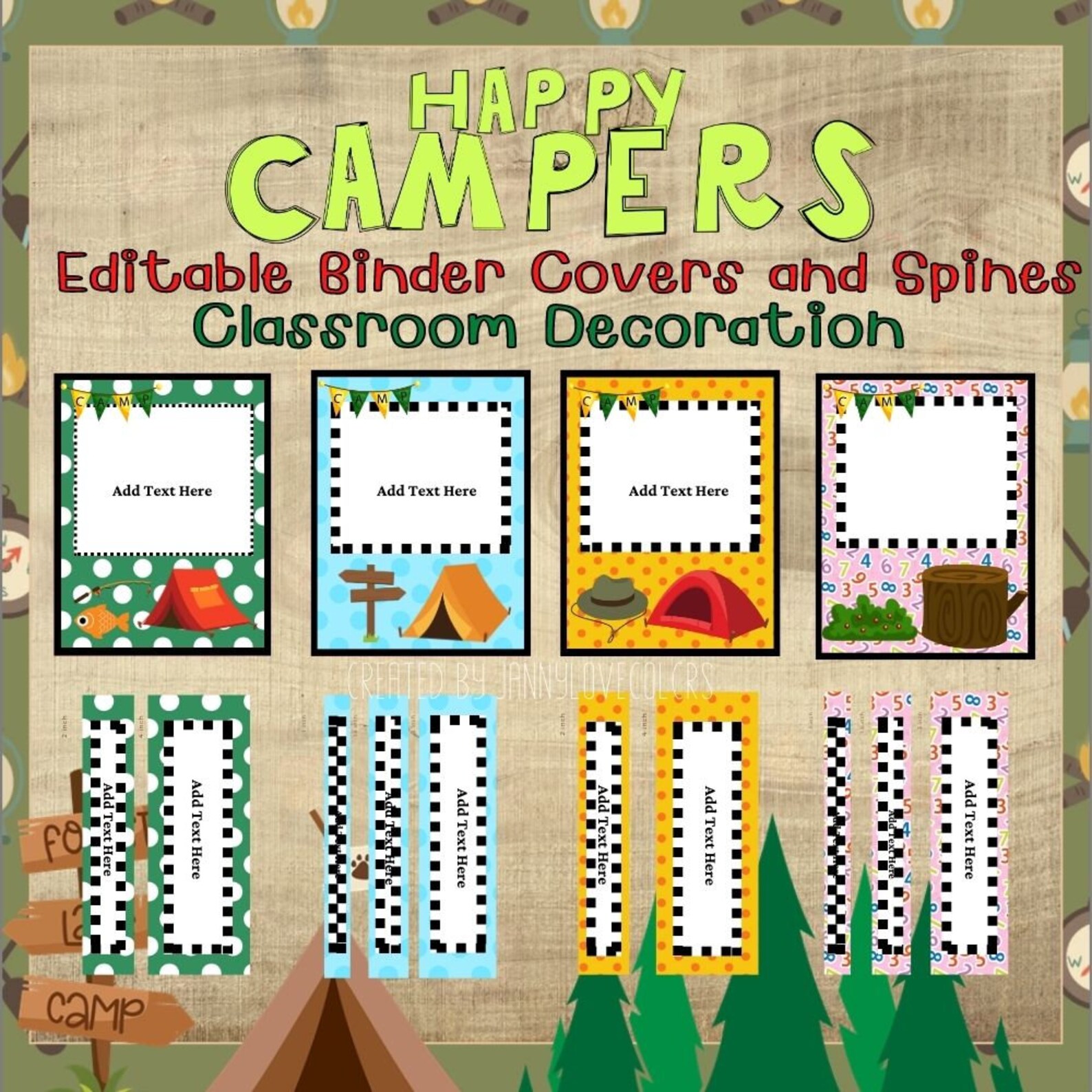 Happy Camper Classroom Decor Bundle: Bulletin Board Kit (PDF) - Etsy