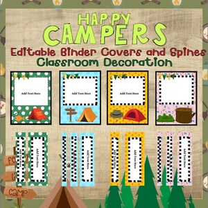 Happy Camper Classroom Decor Bundle: Bulletin Board Kit (PDF) - Etsy