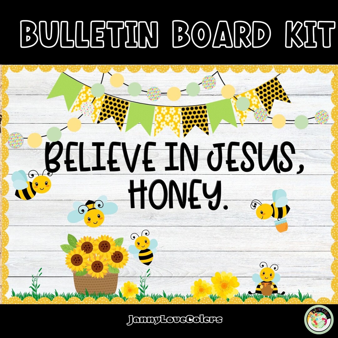 Bee Theme Spring Bulletin Board Kit Spring Door Decoration Summer ...