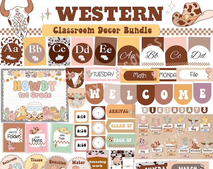 Woodland Animal Theme Classroom Decor Bundle, Printable, Easy Bulletin ...