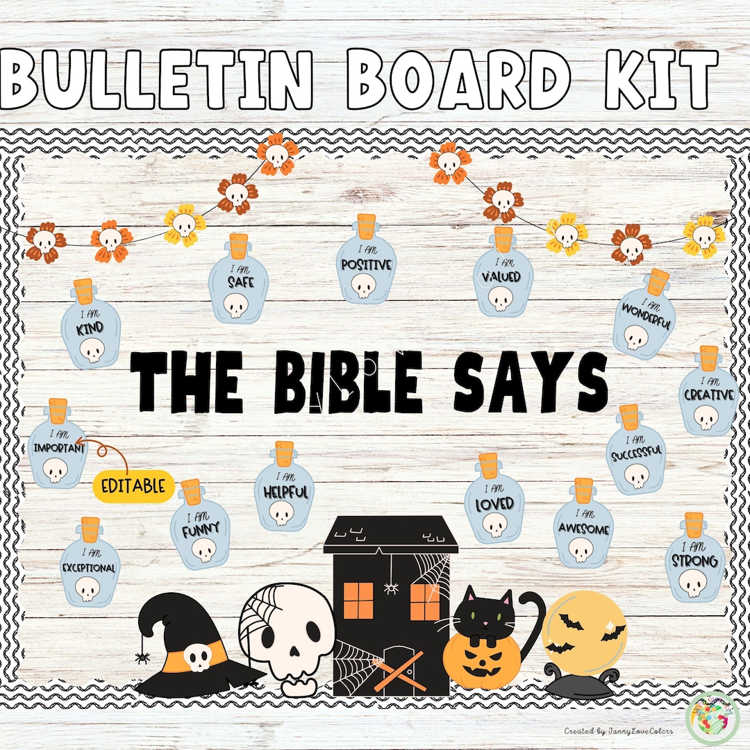 Halloween Bulletin Board Kit October Classroom Decor Positive ...