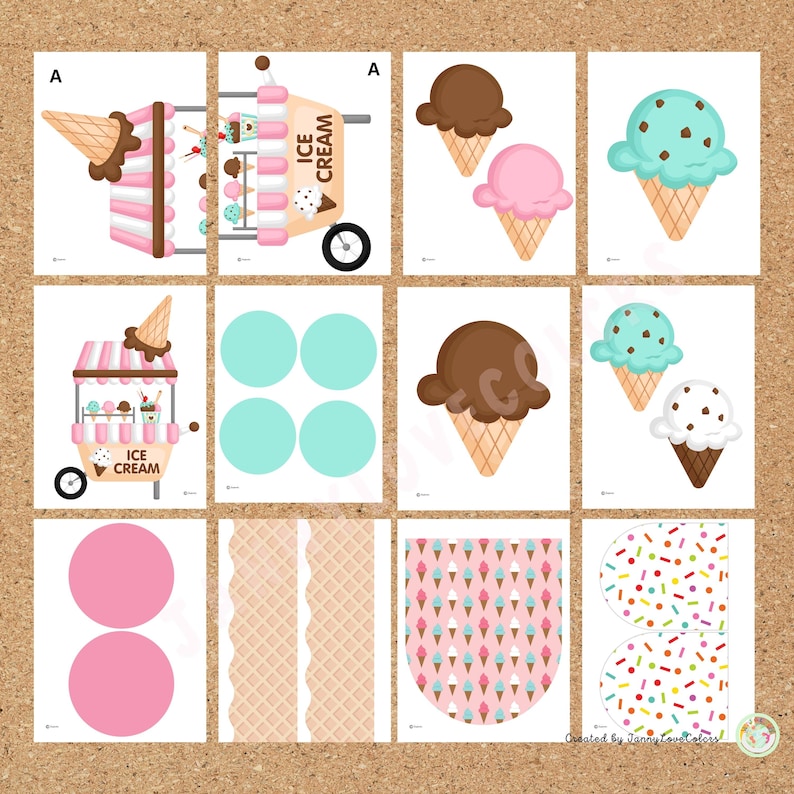 Ice Cream Bulletin Board Kit: Summer Classroom Decor (digital Download ...