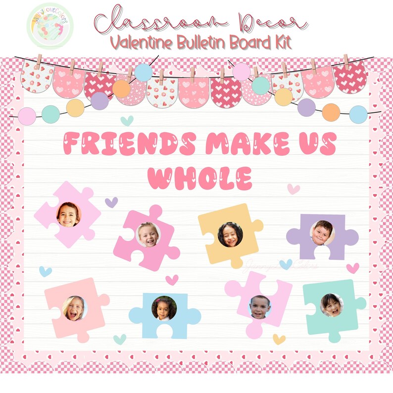 Valentine Classroom Bulletin Board | February School Decor | Editable ...
