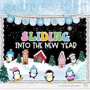 Winter Penguins Bulletin Board Kit: New Year Classroom Decor (PDF) - Etsy