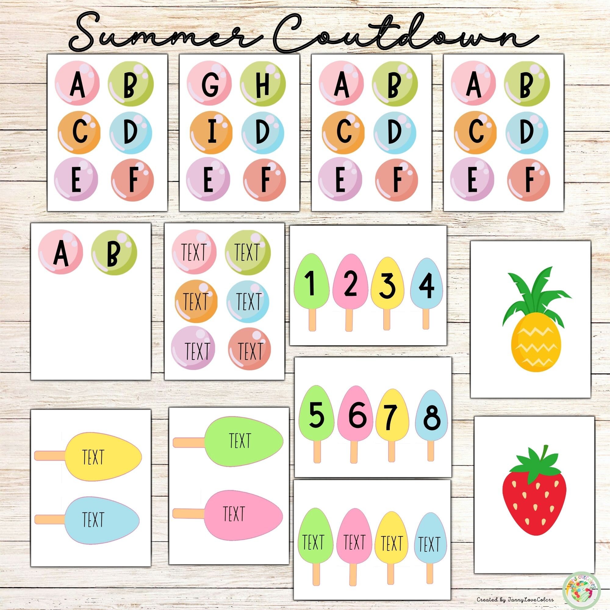 Countdown to Summer Bulletin Board Kit for Teachers and Classroom Decor ...