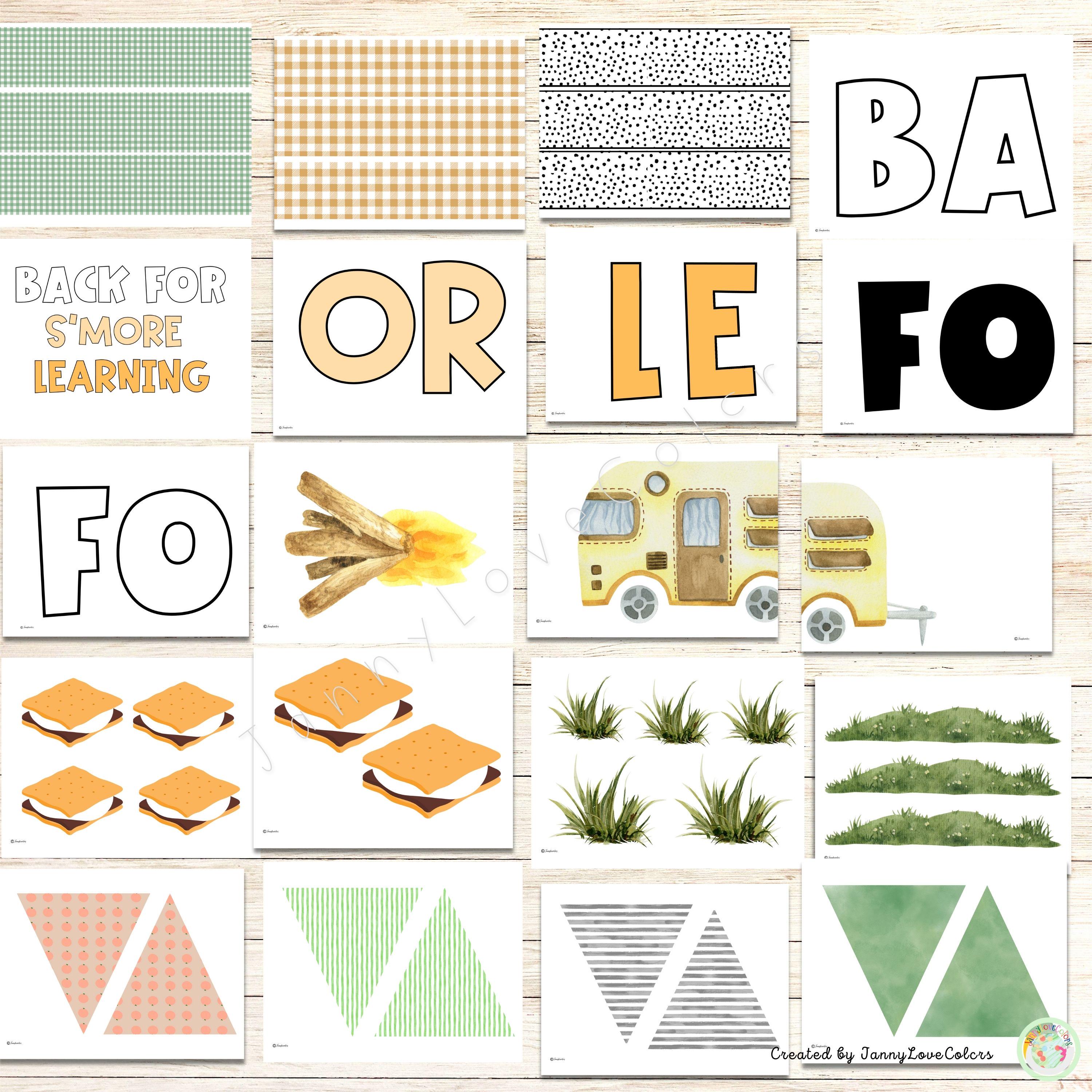 Campfire S'mores Bulletin Board Kit: Classroom Decor (digital Download ...
