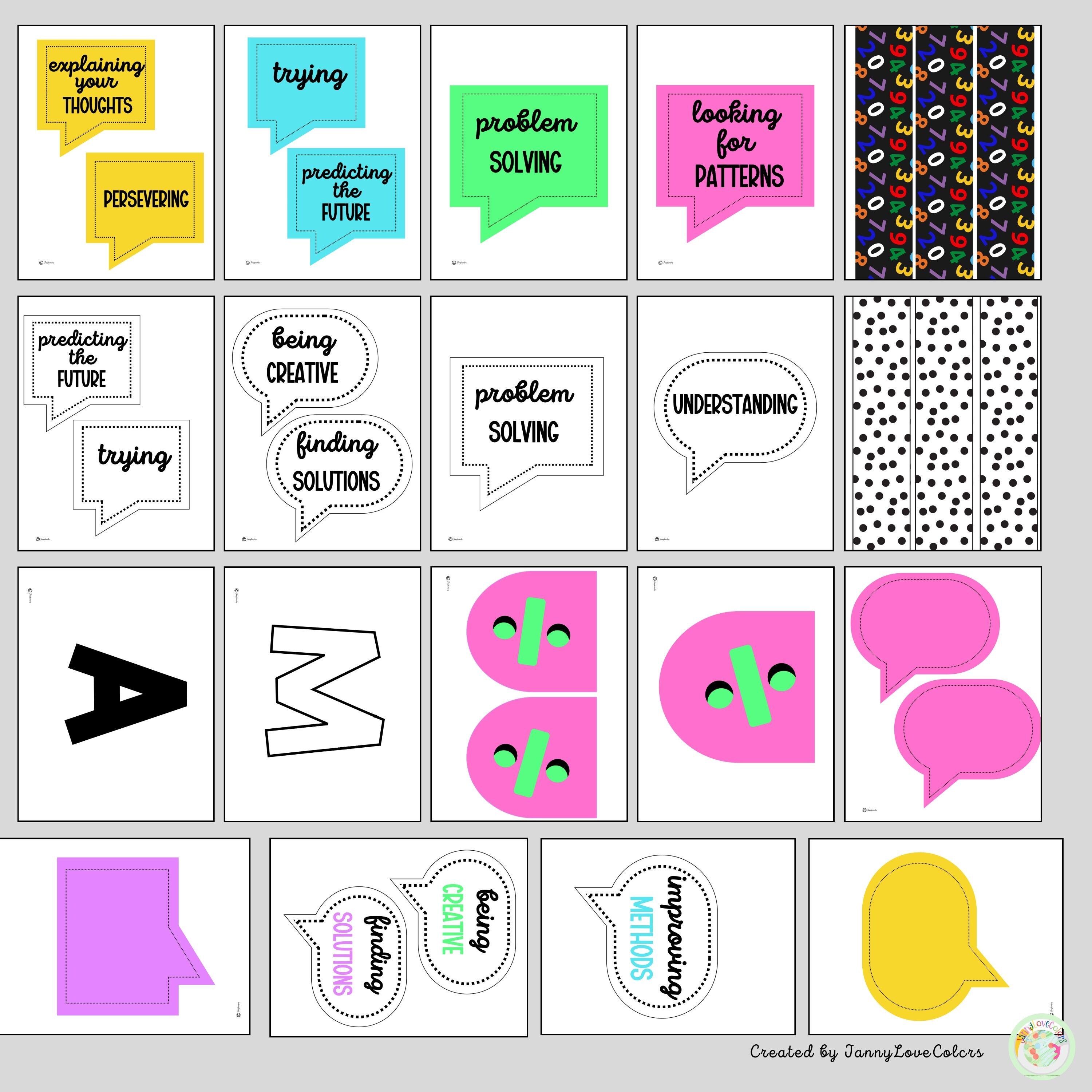 Back to School Math Bulletin Board or Door Classroom Decor Editable - Etsy