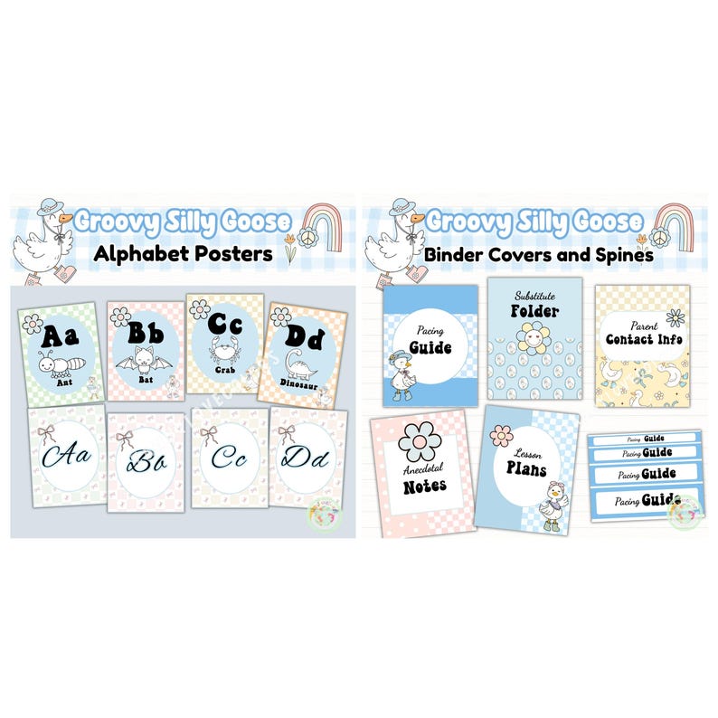 Groovy Silly Goose Classroom Decor Bundle: Pastel Theme - Etsy