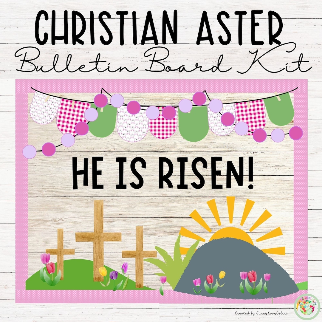 Resurrection Easter Bulletin Board Kit Classroom Decor Christian ...