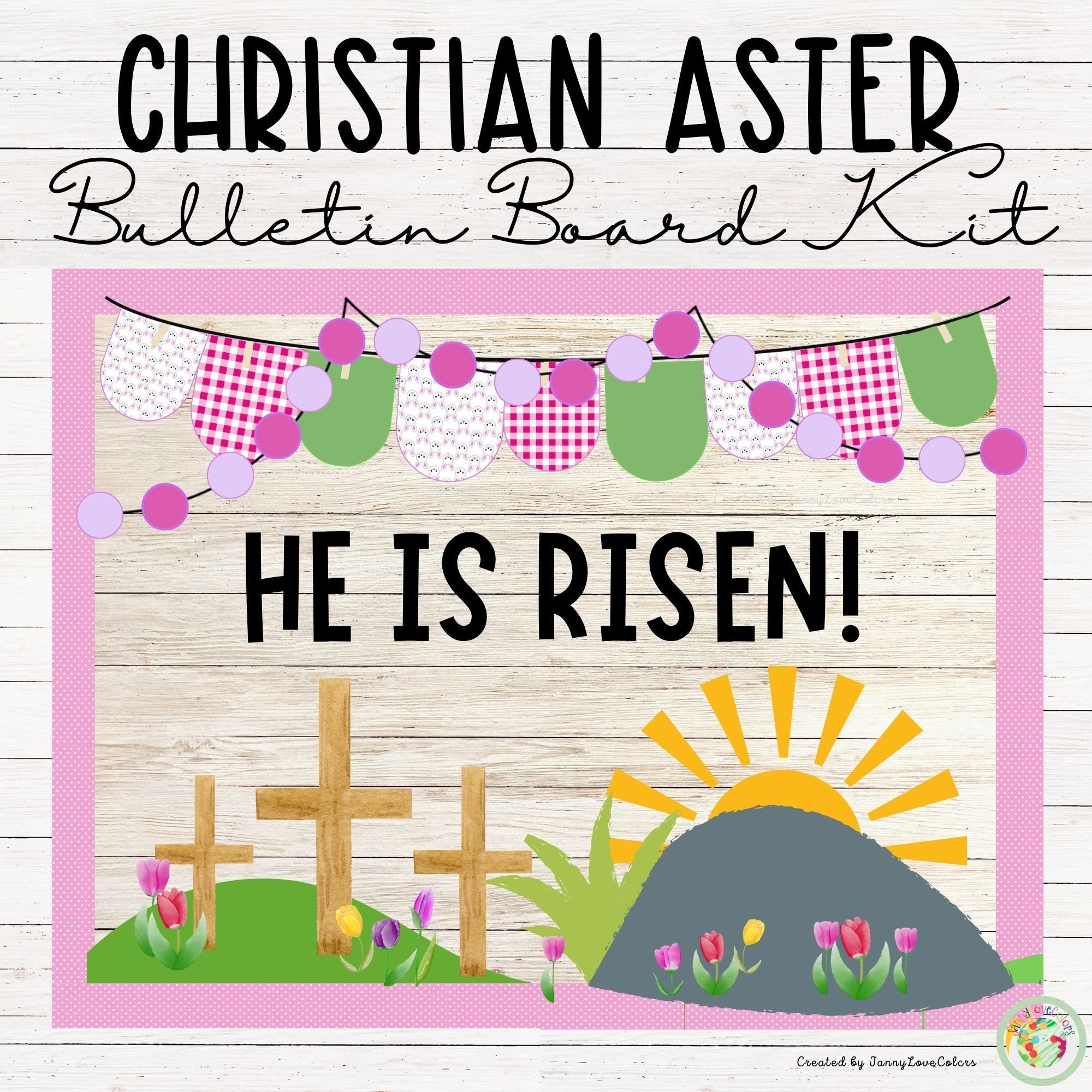 Resurrection Easter Bulletin Board Kit Classroom Decor Christian ...