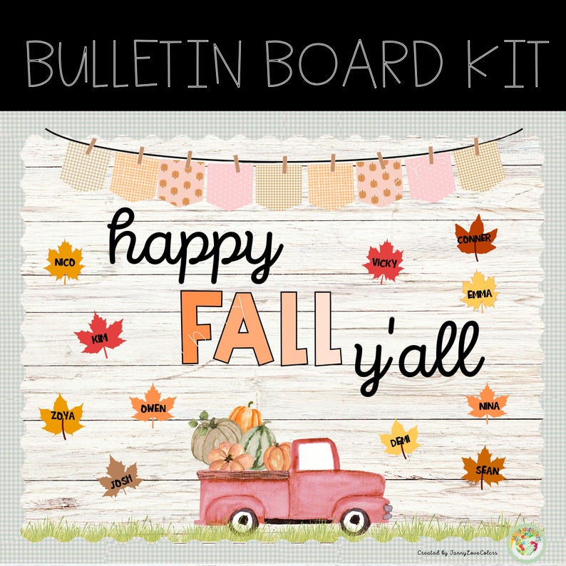 Fall Classroom Bulletin Board Kit: Autumn Decor (digital Download) - Etsy