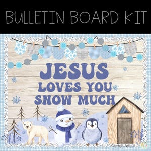Following Jesus is Cool Winter Bulletin Board Kit Calm Classroom Decor ...