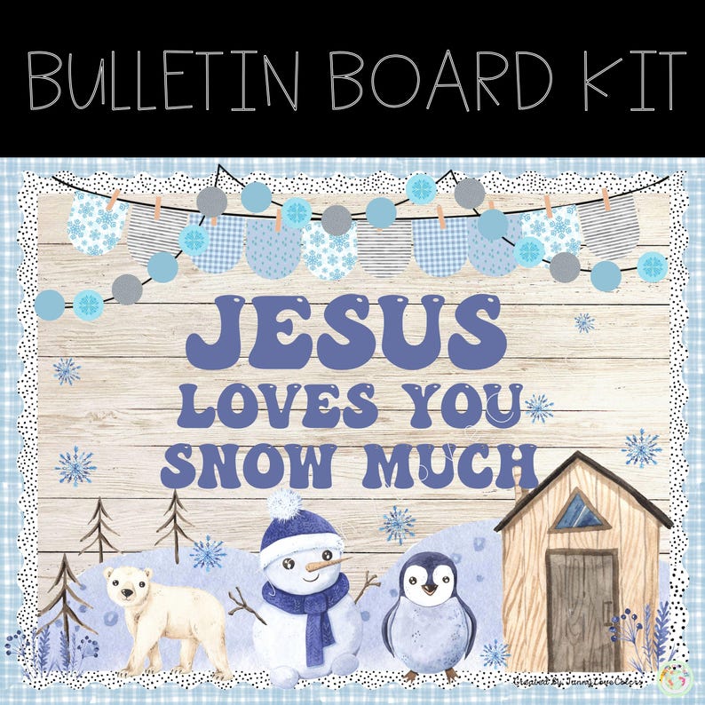 Following Jesus is Cool Winter Bulletin Board Kit Calm Classroom Decor ...