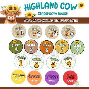 Highland Cow Classroom Decor Bundle Boho Neutral Theme Editable - Etsy