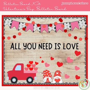 February Bulletin Board Kit Classroom Decor Bulletin Board Valentine ...