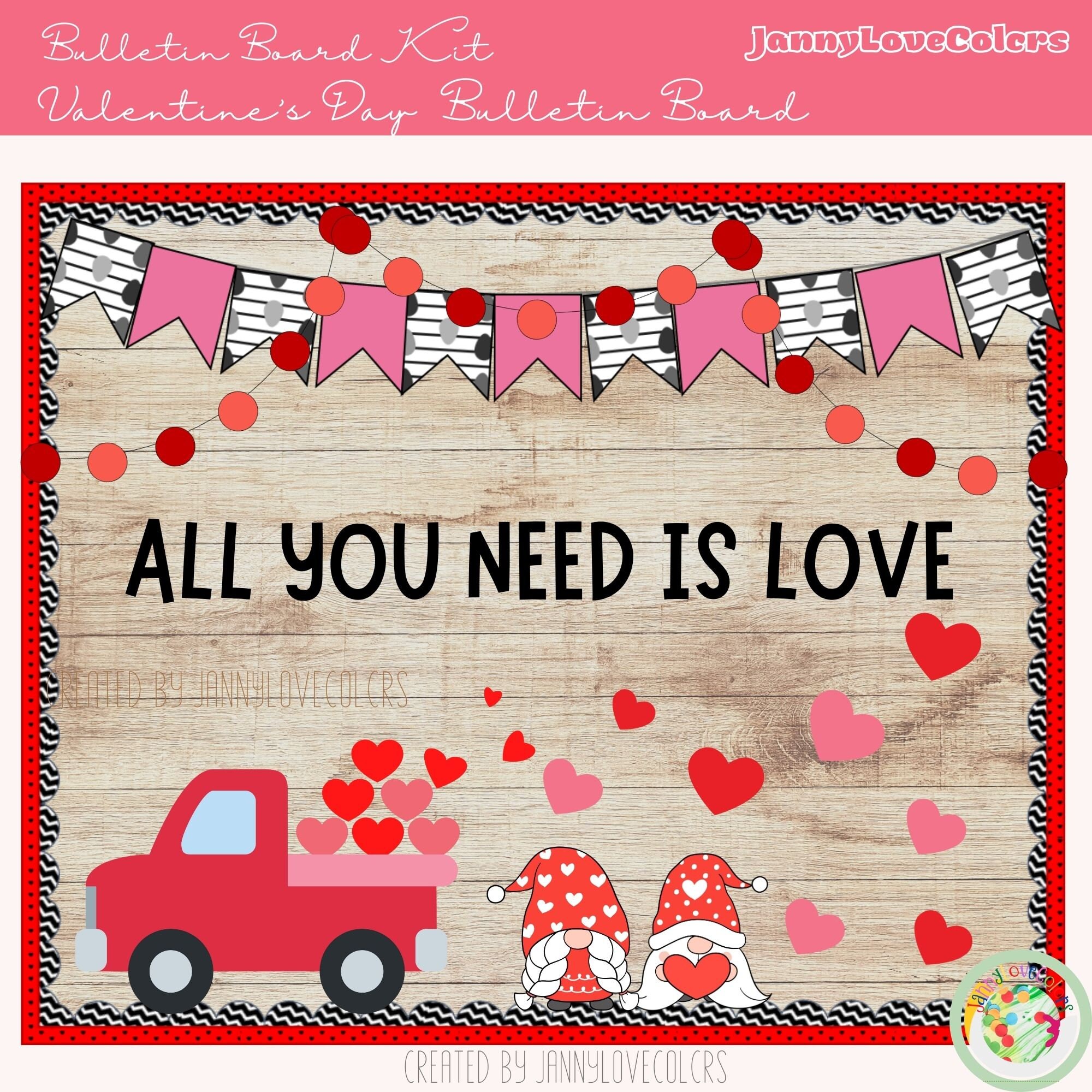 February Bulletin Board Kit Classroom Decor Bulletin Board Valentine ...