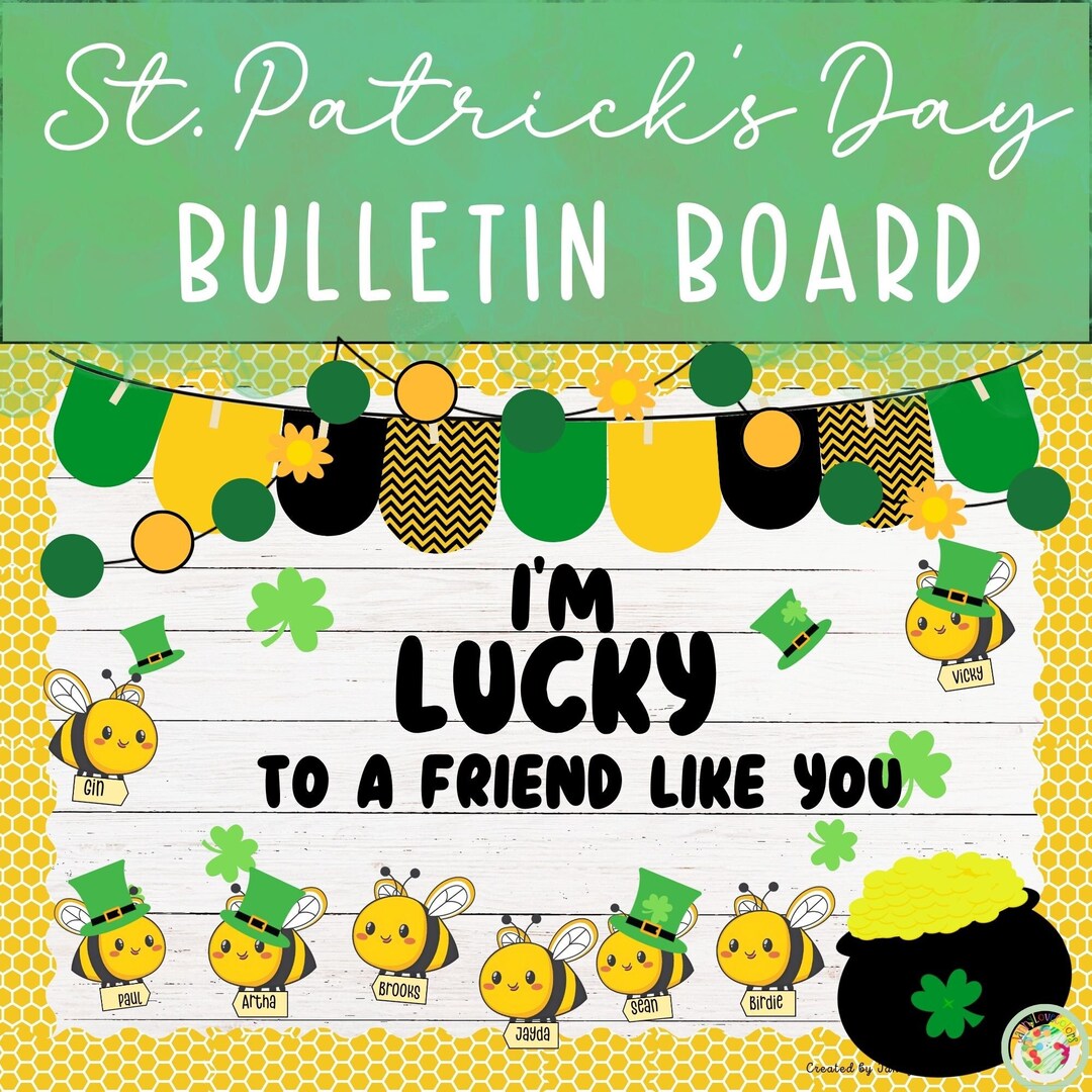 St. Patrick's Day Bulletin Board and Door Decor Luck Themed Bulletin ...